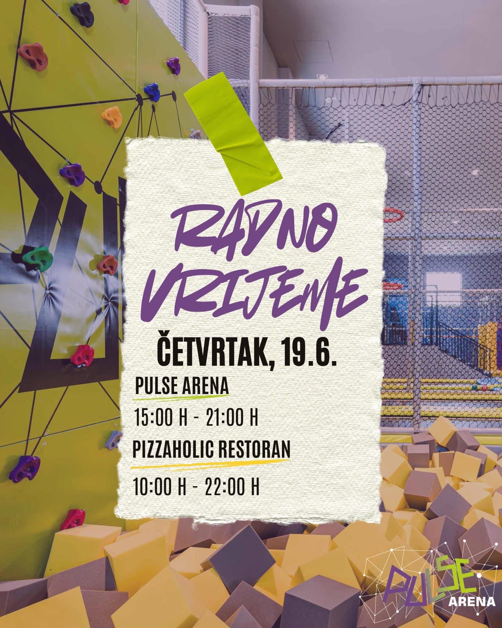 Radno vrijeme Pulse Arena za Tijelovo - Pulse Arena